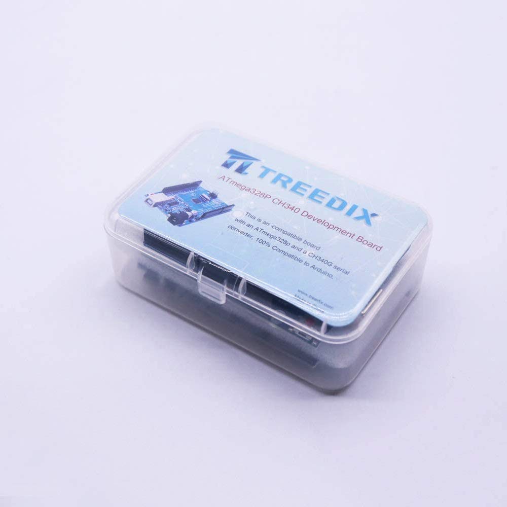 Treedix ATmega328P CH340 Development Board Compatible with Arduino UNO R3 Board Kit for Starter with Cable