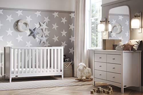 Graco Melbourne 3-in-1 Convertible Crib (White) – Converts from Baby Crib to Toddler Bed and Daybed, Fits Standard Full-Size Crib Mattress, Adjustable Mattress Support Base