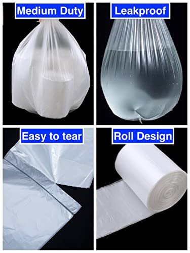 440 Counts 2.6 Gallon Trash Bags ENK Clear Small Trash Bags Bathroom Trash Bags Wastebasket Trash Bin Liners Small Garbage Bags for Home Kitchen and Office, fit 2-2.6 Gallon,10 Liter Trash Bins