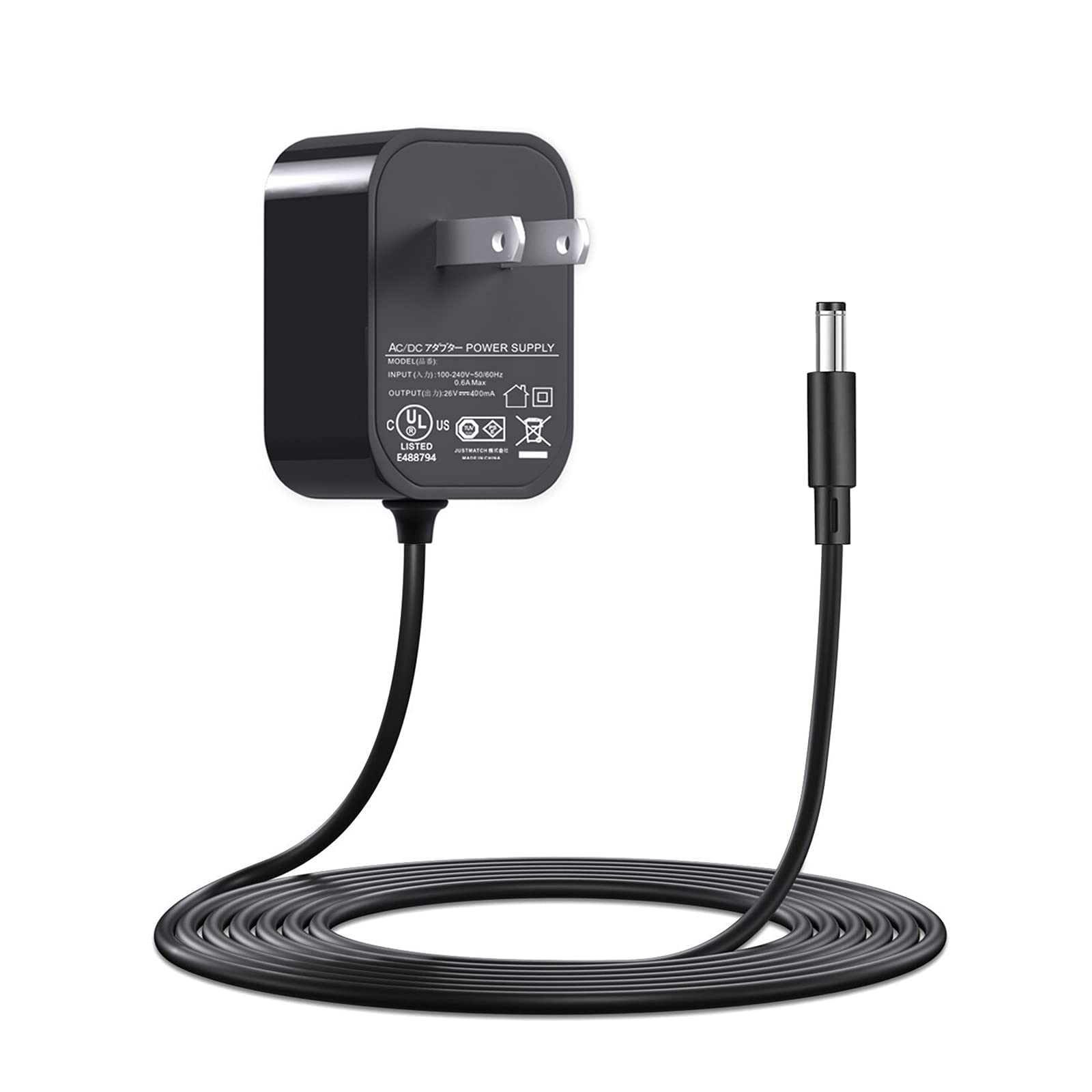 VHBW Charger 26V for MOOSOO Cordless Vacuum M X6 XL618 XL-618A K17 K17 Pro VC01 M24 M8 Cordless Stick Vacuum Replacement MOOSOO Vacuum Power Cord. (UL Listed)