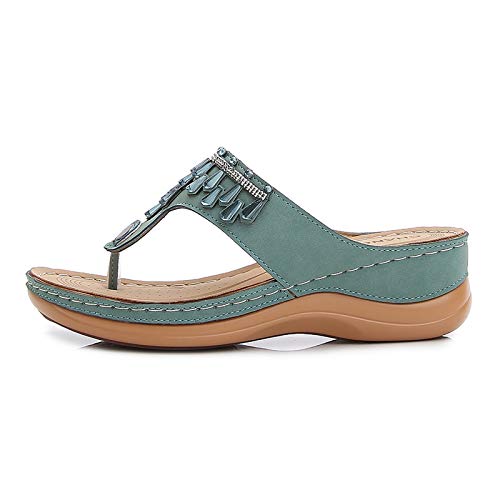 justHIGH Women's Sport Flip Flops Comfort Casual Thong Sandals Outdoor Platform Wedge Sandals Casual Shoes