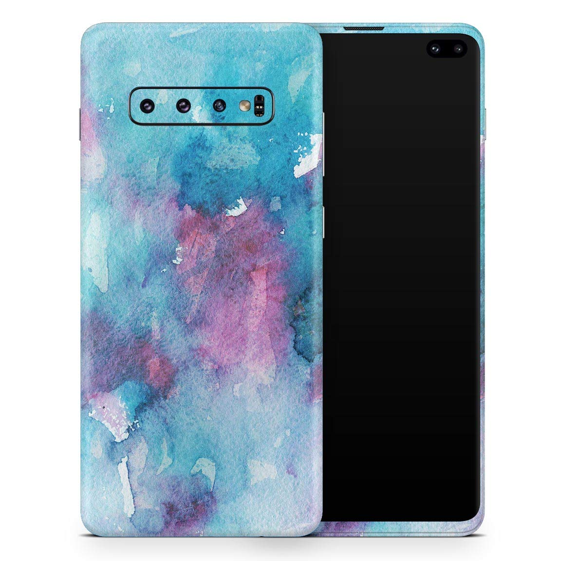 DesignSkinz Teal to Pink 434 Absorbed Watercolor Texture Protective Vinyl Decal Wrap Skin Cover Compatible with The Samsung Galaxy S20 (Screen Trim & Back Glass Skin)