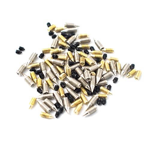 Cuyacili 120pcs Belt Buckle Screws Belt Tip Replacement Screws with Cross Screwdriver for Belt Repair, Ladies Handbag Hardware Luggage Side Buckle Tail Buckle DIY Sewing Craft (3 Size)
