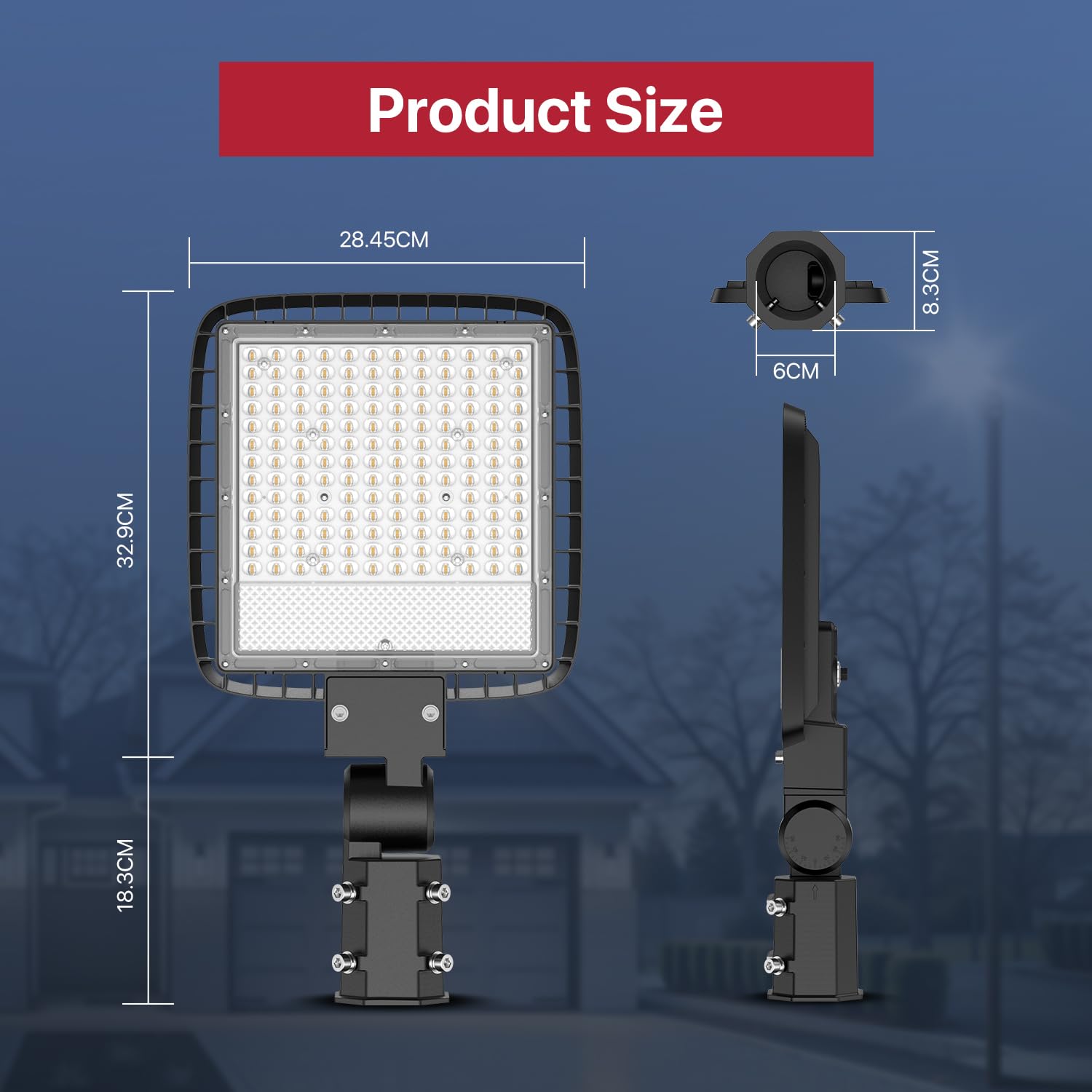 2Pack 200W LED Parking Lot Lighting 30000LM 5000K LED Pole Lights Outdoor with Dusk to Dawn, LED Parking Lot Lights Outdoor Pole Mount-๐ณ๐ฌ๐ฟ๐ ๐ช๐ฎ๐ฟ๐ฟ๐ฎ๐ป๐๐ (Coverage: 55~75Ft at Height:25~35Ft)