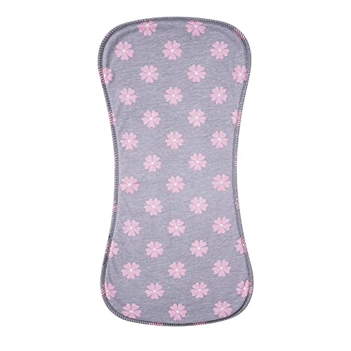 6 Pack Cotton Baby Burp Cloths Extra Absorbent Soft for Baby Boys and Girls (Pink02)