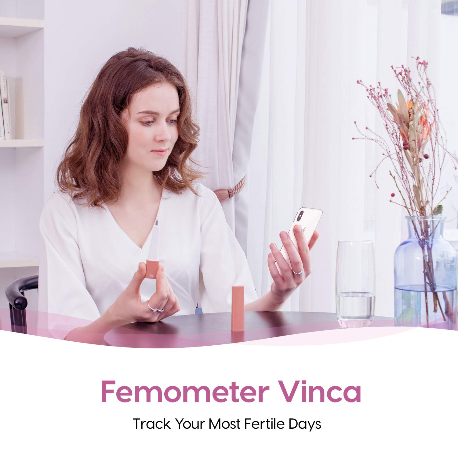 Femometer Smart Basal Thermometer BBT Thermometers Ovulation, Fertility Monitoring Tracking, Smart High-Precision Thermometer for Ovulation Tracking and Prediction Sync with Femometer APP