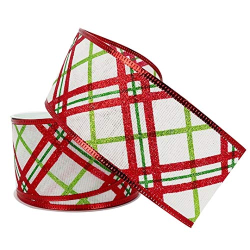 2.5" Wired Plaid Ribbon by Celebrate It Christmas