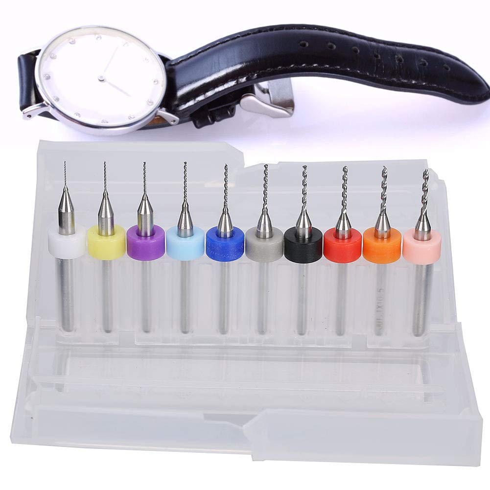 KIKYO Drill Bits, 10pcs 0.3-1.2mm Tungsten Steel Durable Drill Bit for PCB Circuit Board
