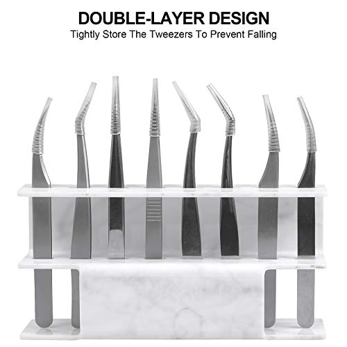 Fenshine 8 Holes Tweezers Stand Holder Acrylic Tweezers Display Storage Tweezers Shelf Holder for Eyelash Extensions Supplies Accessories Tools