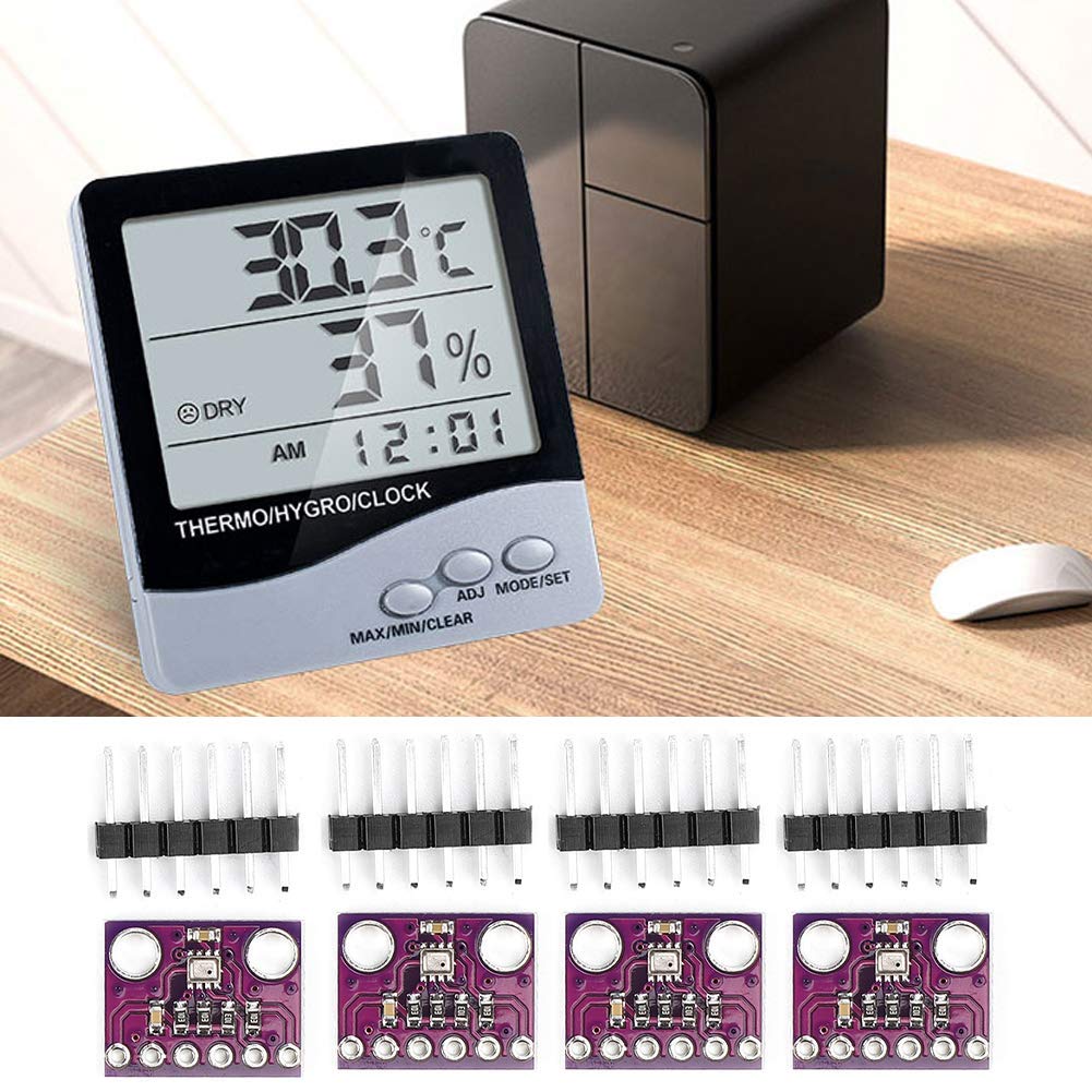 Jeanoko 4PCs 300-1100 hPa GY‑BMP280‑3.3 Atmospheric Pressure Sensor Temperature Sensor Electronic Components with Clearly Marked