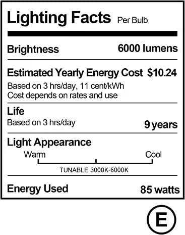 2Pack 85W Photography Light Bulb 3000-6000K Dimmable Tricolor LED Bulbs for Softbox Bulb in E27/26 Socket for Photography Photo Video Studio Lighting