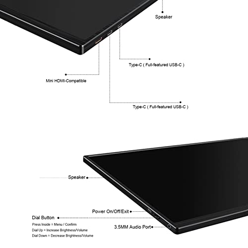 2.5K 16-inch Portable Display, 1600P IPS Screen, 100% Color Gamut, 144HZ, with Foldable Stand