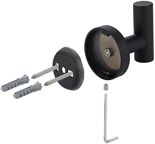 GORDEE [2 Pack] Bathroom Robe Towel Hooks, SUS304 Stainless Steel Wall Mounted Heavy Duty Hook Holder, Towel Coat Robe Sponge Holder for Bathroom & Kitchen, Matte Black