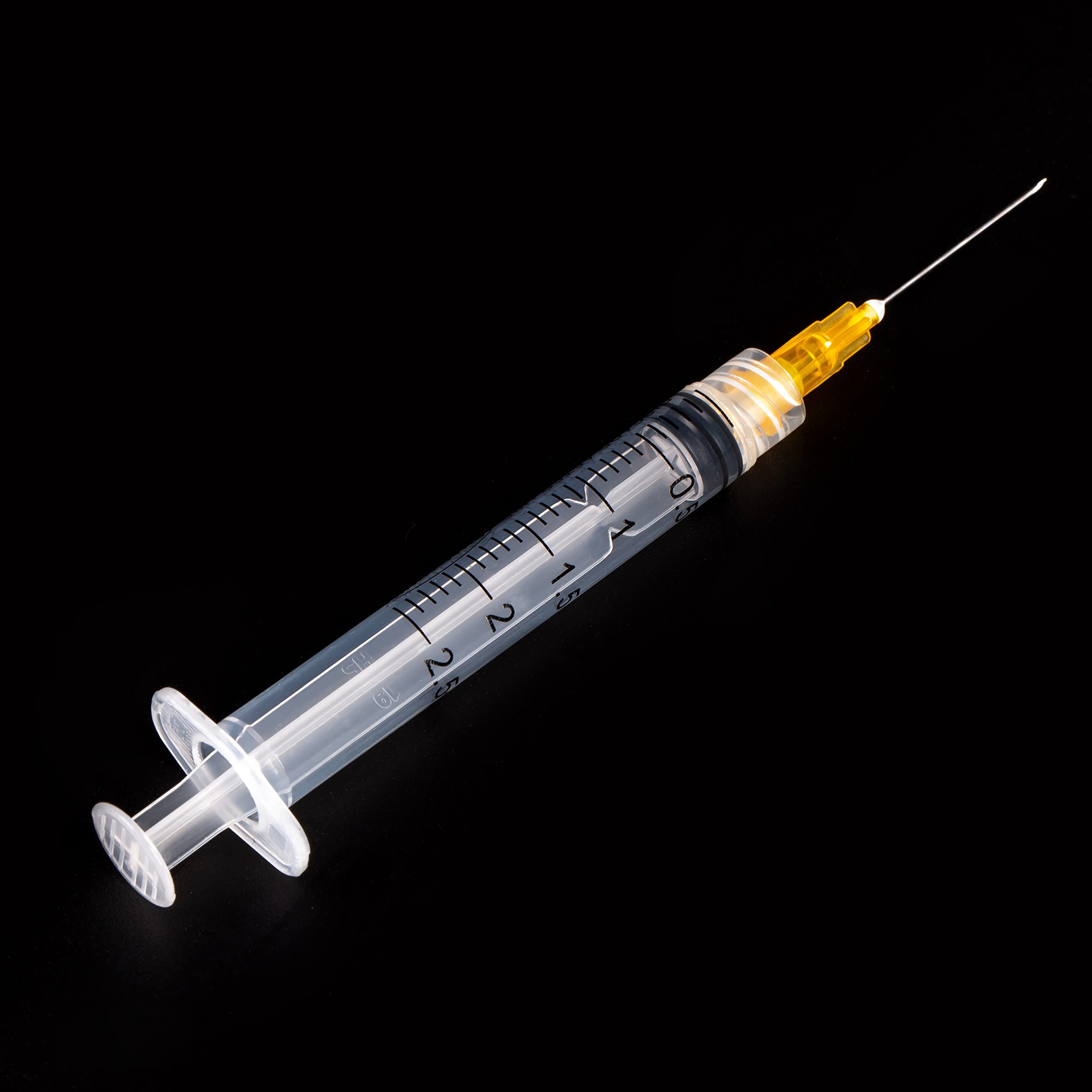 2.5ml/cc Luer Lock Syringe with 25G Needle and Cap - Diameter 0.5mm/0.019Inch-Long 25mm/1Inch (20)