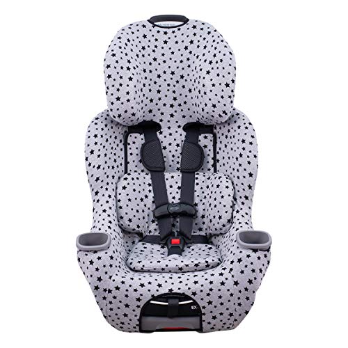 JYOKO Kids Cover Liner for car seat Compatible with Graco Extend2fit, 100% Cotton Made (Black Star)