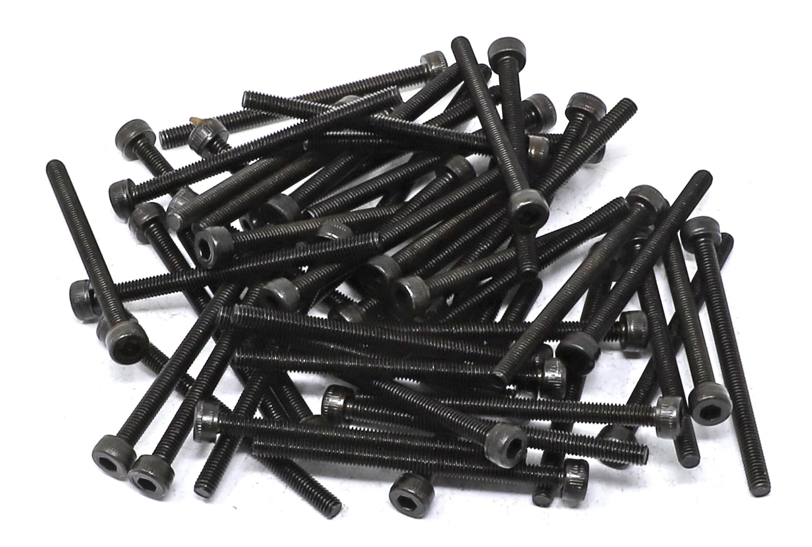 iexcell 50 Pcs M3 x 40mm Thread Pitch 0.5 mm Alloy Steel 12.9 Grade Hex Socket Head Cap Screws Bolts Kit, Black Oxide Finish