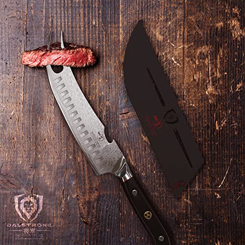 Dalstrong Pitmaster BBQ & Meat Knife - 8 inch - Shogun Series ELITE - Forked Tip & Bottle Opener - Japanese AUS-10V Super Steel - G10 Handle - w/Sheath