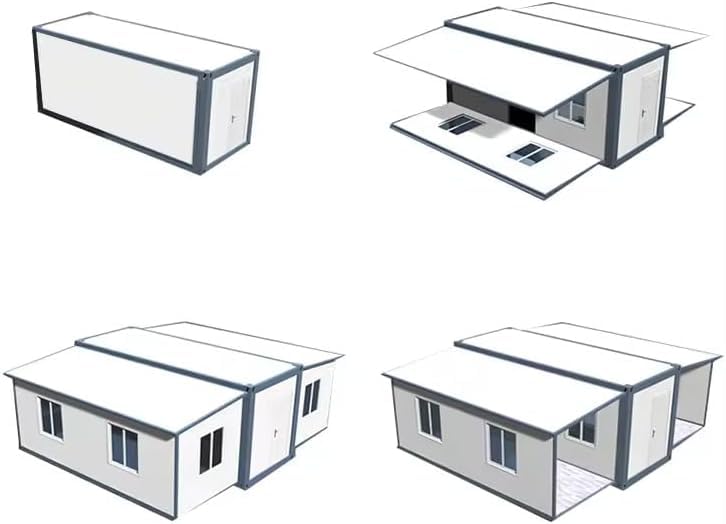 3 Bedroom 40FT Prefab House Tiny Homes to Live in for Adults Kits casas prefabricadas para Vivir Small Folding Mobile Home Mini Modular Container House for Sale 1:20 Model Foldable
