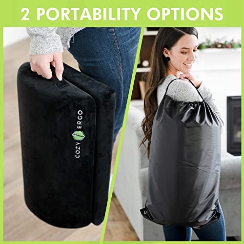 CozyErgo Adjustable Foot Rest for Under Desk at Work - Ergonomic Under Desk Foot Rest Helps with Knee & Back Pain - Under Desk Footrest Supports Swollen Ankles - Desk Foot Stool Posture Corrector
