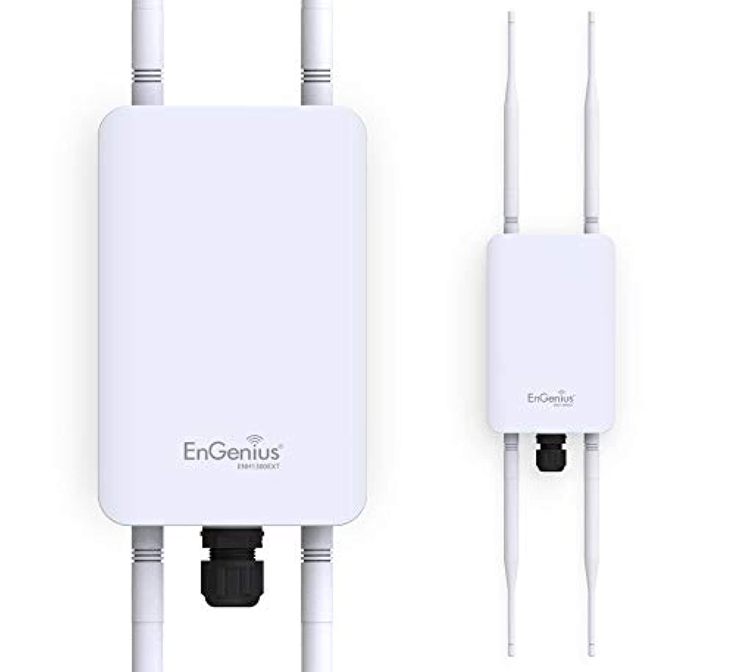 EnGenius Technologies ENH1350EXT Wi-Fi 5 AC1300 2x2 Dual-Band Outdoor Long Range Access Point/Range Extender/Bridge Features IP67 Rated, MU-MIMO, Fast Roaming (Mounting Kit & PoE Injector Included)