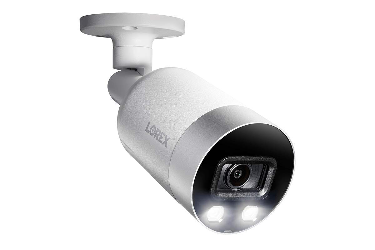 Lorex 4K Security Camera System, 8-Channel 2TB NVR with 8 Indoor/Outdoor Wired IP POE Metal Smart Deterrence Bullet Cameras, Smart Motion Detection and Voice Control (Renewed)