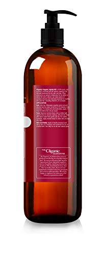 Cliganic Jojoba Oil Non-GMO, Bulk 32oz | 100% Pure, Natural Cold Pressed Unrefined Hexane Free Oil for Hair & Face