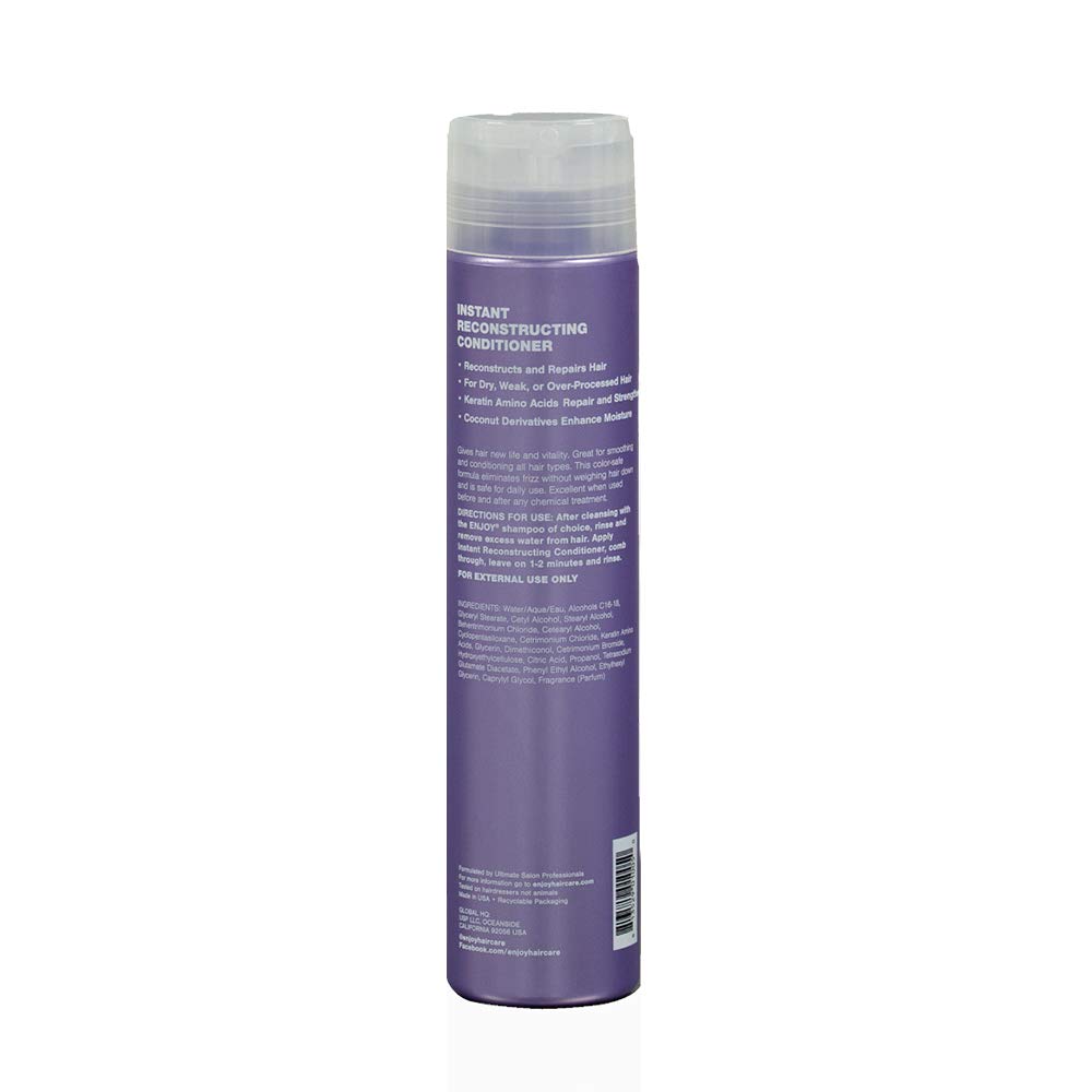 Enjoy Hair Care Instant Reconstructing Conditioner For Damaged Hair, Conditioner Curly Hair, Sulfate Free Hair Conditioner, Deep Conditioner - 33 Fl Oz