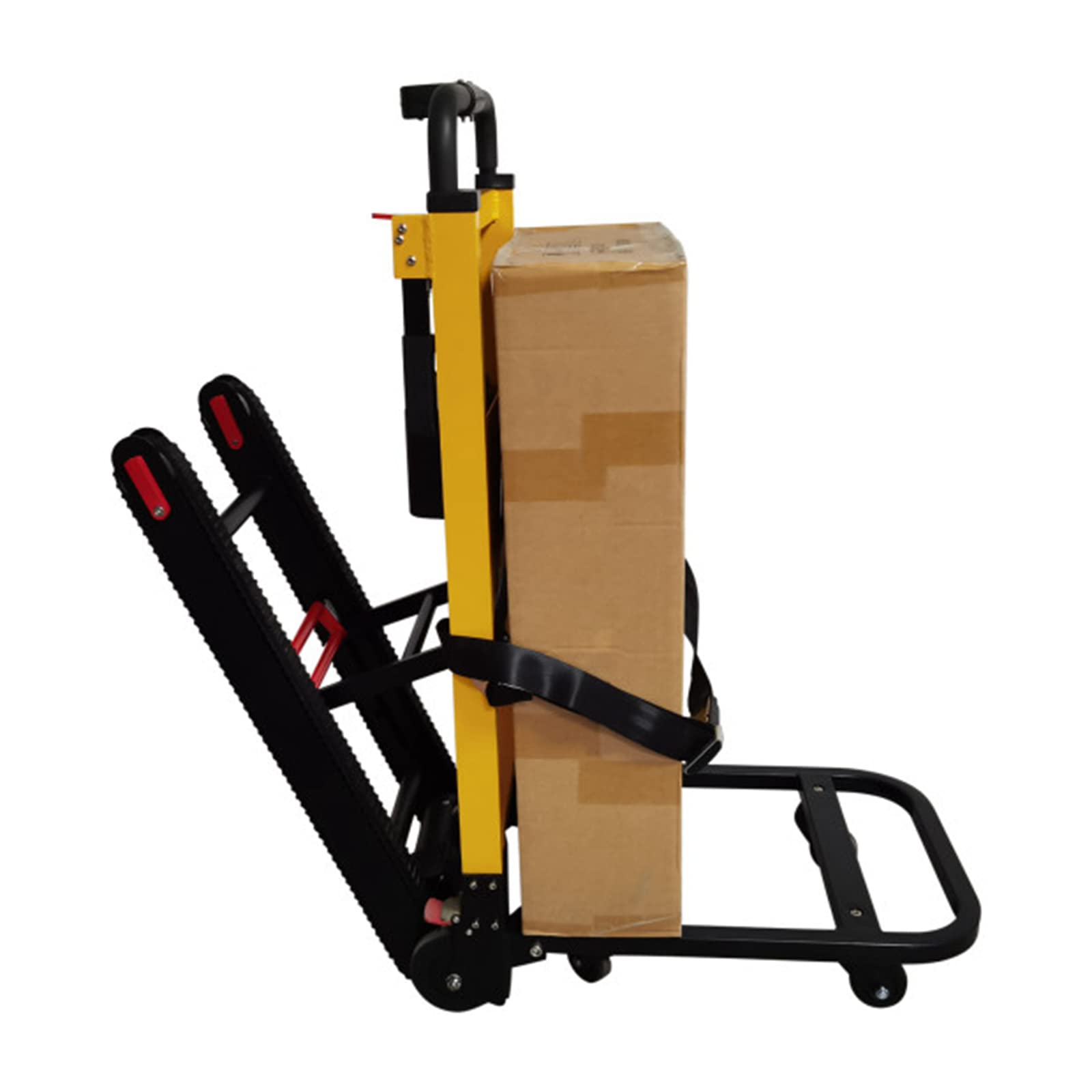 VPABES Electric Folding Stair Climbing Hand Truck, Cart Dolly 350lbs Max Load, Heavy Duty Stair Climber Cart Hand Trolley Moving Dolly with 6 Wheels Battery Powered