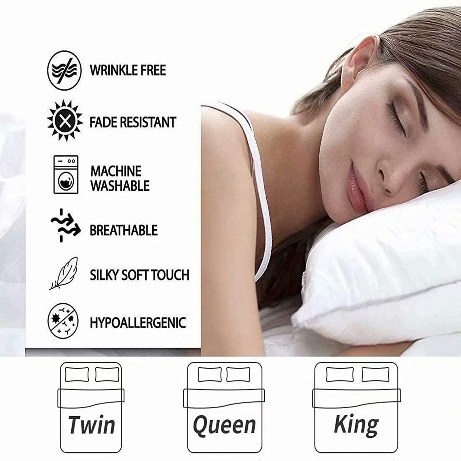 3 Pieces Mr and Mrs Beding Duvet Cover Set, His Side Her Side Personalized Couple Comforter Cover Set(No Comforter), Romantic Wedding Valentines Day Gift for Boyfriend Girlfriend,White,Queen(90" x 90"