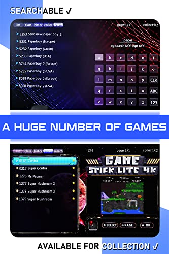 Apriluna Retro Game Console Wireless HDMI Output System,Built in 10000+ Classic Handheld Games 2.4G Wireless Controllers, 9 Emulator Consoles