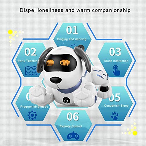 Remote Control Dog, Robot Toys for Kids, RC Robotic Stunt Puppy Voice Control Toys, Remote Control Dancing Programmable Robot Dog Smart RC Robot with Sound Interactive Gift for 6+ Ages Boys and Girls