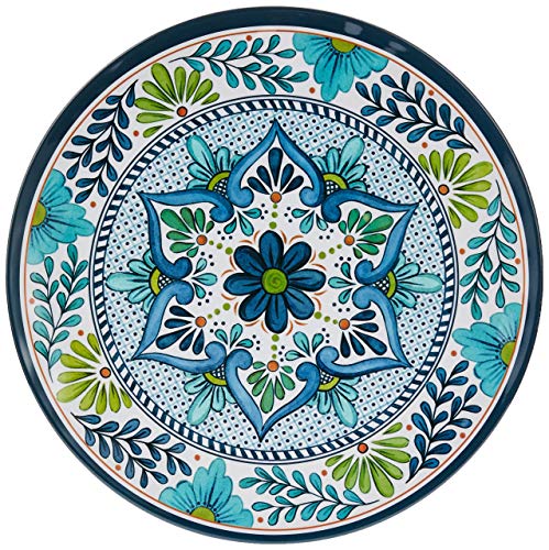 Certified International, Multicolor Talavera 11" Melamine (nitrogen-based plastic) Dinner Plate, Set of 6, 11 inch