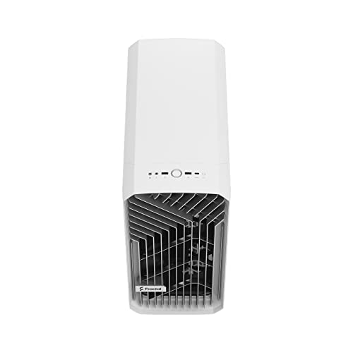 Fractal Design Torrent Compact White - Clear Tint Tempered Glass Side Panel - Open Grille for Maximum air Intake - Two 180mm PWM Fans Included - Type C - ATX Airflow Mid Tower PC Gaming Case