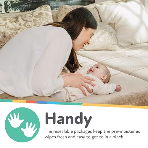 Nuby Soothing Baby Wipes Naturally Inspired with Chamomile Aloe and Citroganix (Fragrance Free/Extra Thick), Unscented, 64 Count