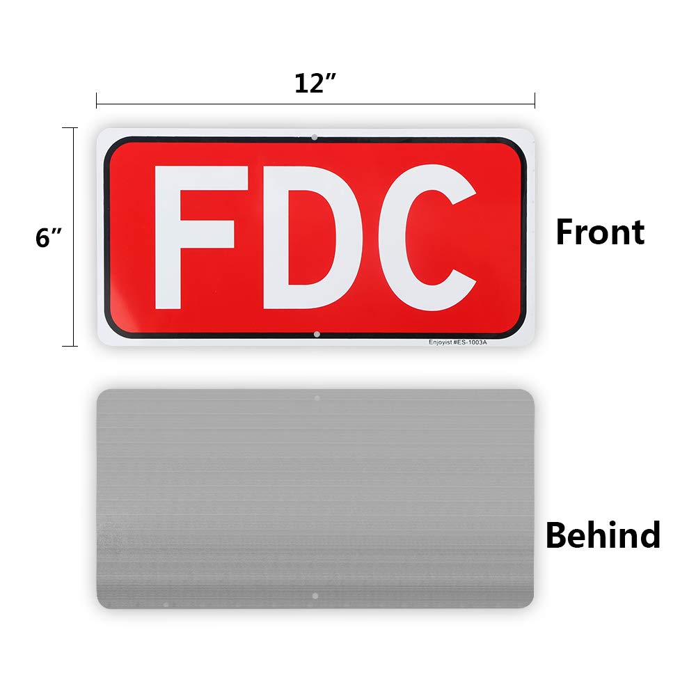 FDC Sign, Fire Department Connection Sign, 12"x 6" - .040 Rust Free Aluminum – Reflective, UV Protected and Weatherproof