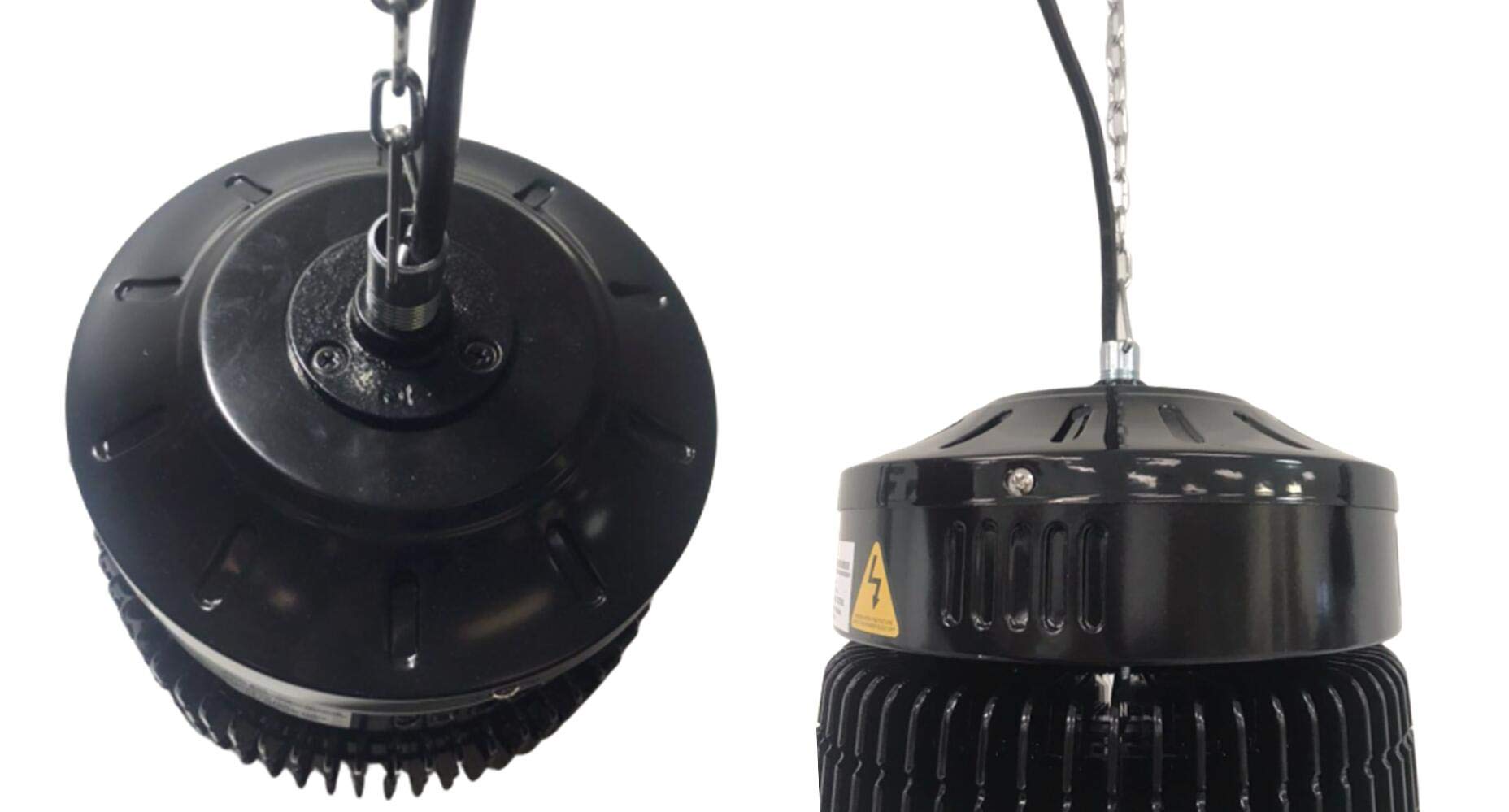 150w Round High Bay Light with Reflector 2 Pack - 20000Lm, 120v-277v, 5000K UFO Lighting Fixture Daylight LED Lights, Corrosion & Static Resistance - Stainless Steel Chain Included (150w, 2 Pack)