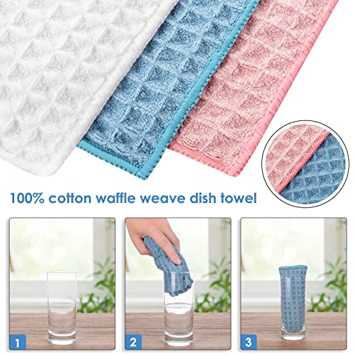 6 PC sdish Towels for Kitchen, Reusable Dish Cloths,12" x 12"Dish Towels for Washing Dishes ,Highly Absorbent Tea Towel,Premium Dish Rags_Suitable for Kitchen Bathroom and Cleaning Counters