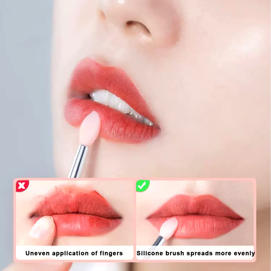 2 Pack Makeup Palette and Spatula Set,Professional Stainless Steel Cosmetic Mirror Lady Mixing Palette Tool With 6 Pcs Sponge Eyeshadow Makeup Applicator With Handle + 2 Shapes Silicone Lip Mask Makeu