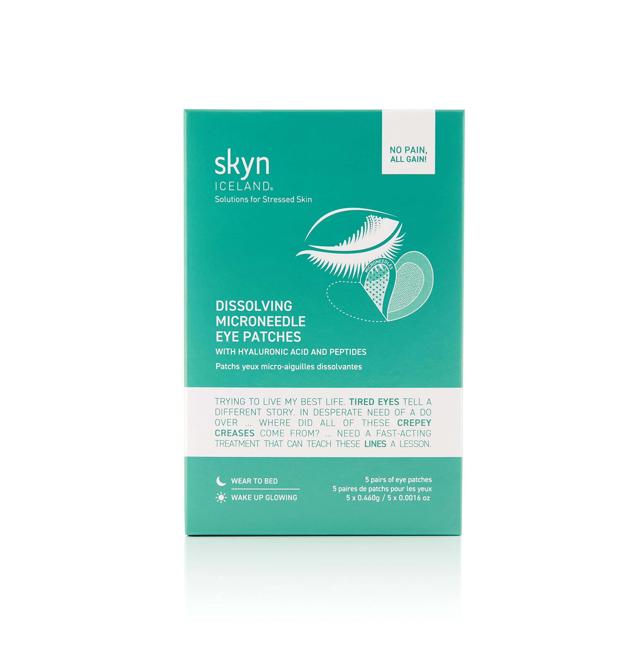 skyn ICELAND Dissolving Eye Patches with Hyaluronic Acid & Peptides, 5 Pairs