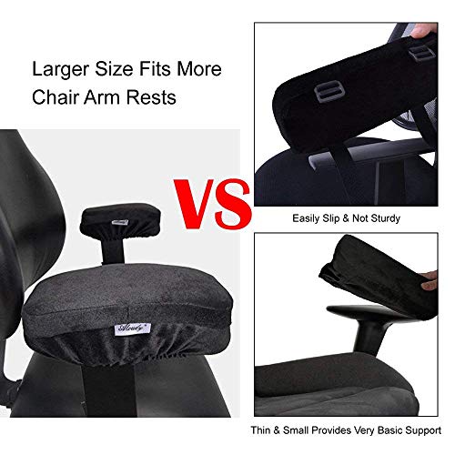 Aloudy Arm Rest Pillow, 2021 New Size 11β Office Chair Armrest Cover Pads, Comfy Desk Chair Cushions for Elbows and Forearms(Large, Set of 2)
