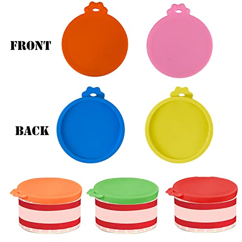 AQSXO 7 Pcs Food Can Lids Pet Can Covers, Silicone Small Pet Food Can Lids Covers for 3 oz 2.5 oz Cat Food Cans.