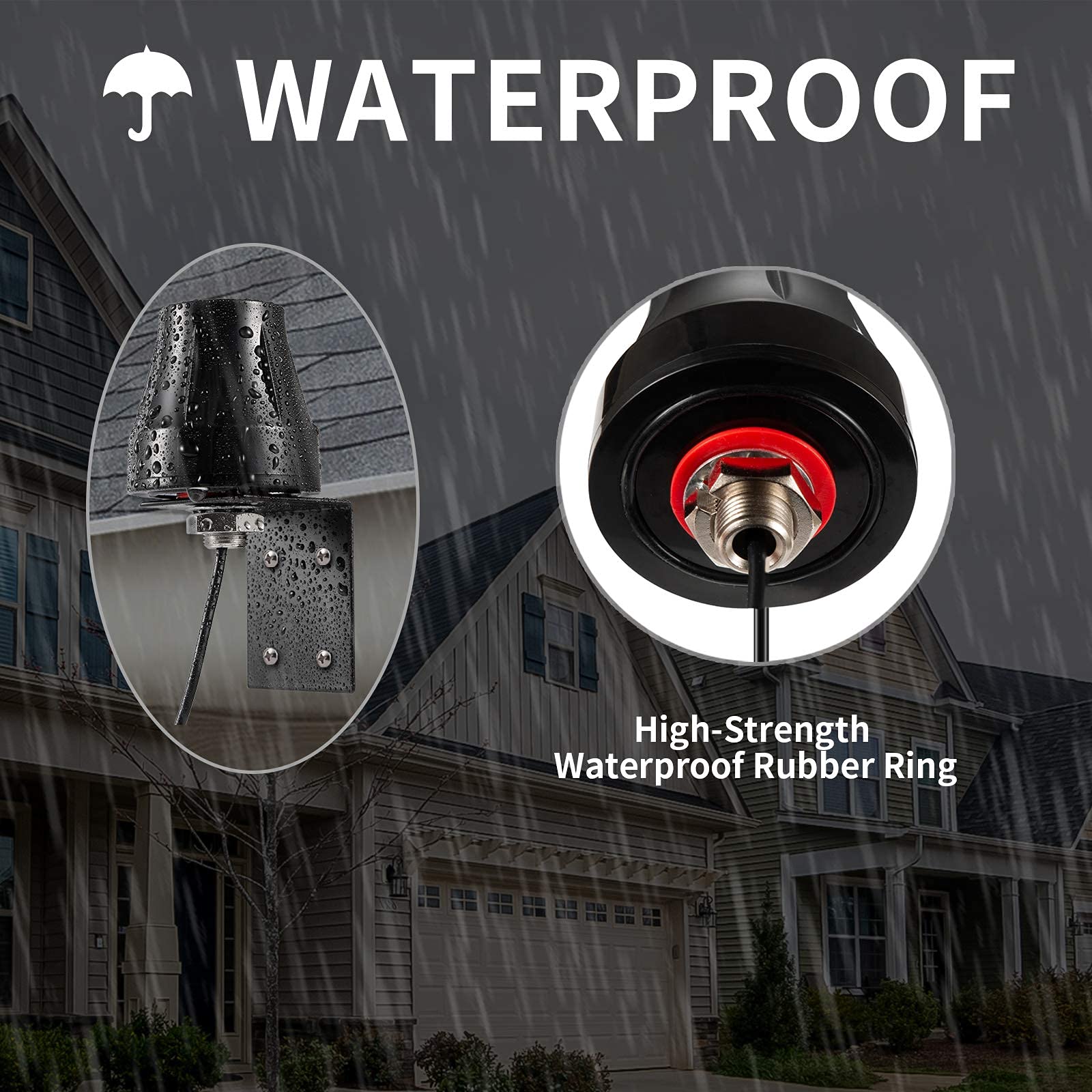 Waterproof Dual Band WiFi 2.4GHz 5GHz 5.8GHz Mini Omni-Directional 5dBi Wall Mount Outdoor RP-SMA Male Antenna for WiFi Router Hotspot Wireless Network Card Security IP
