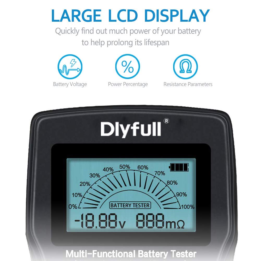 Dlyfull B3 Universal Battery Tester and B2 Battery Tester, 3x AAA batteries Included