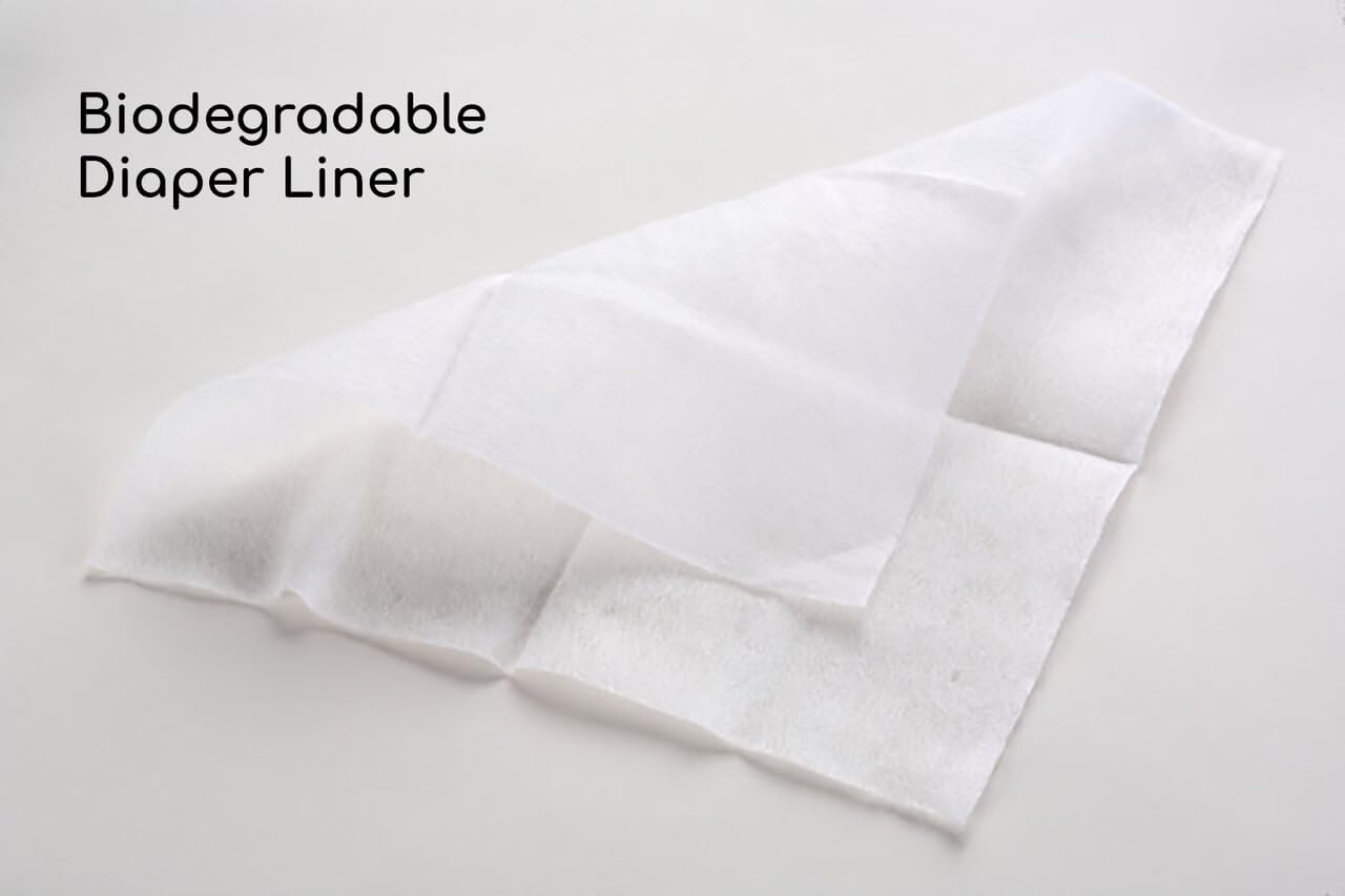 Kawaii Baby Cloth Diaper Liners, Soft Unscented Disposable Baby Cloth Diaper Liner Easy Diaper Change, SGS Certified 11 x 7-100 Sheets/Roll