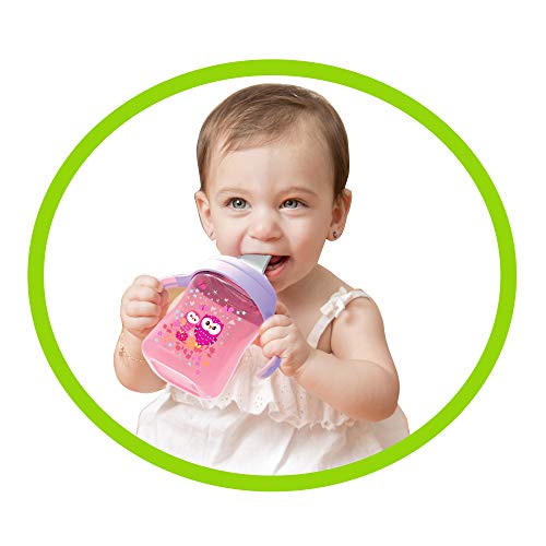 Avima Baby 10 oz Soft Spout Sippy Cups, Pink (Set of 2)
