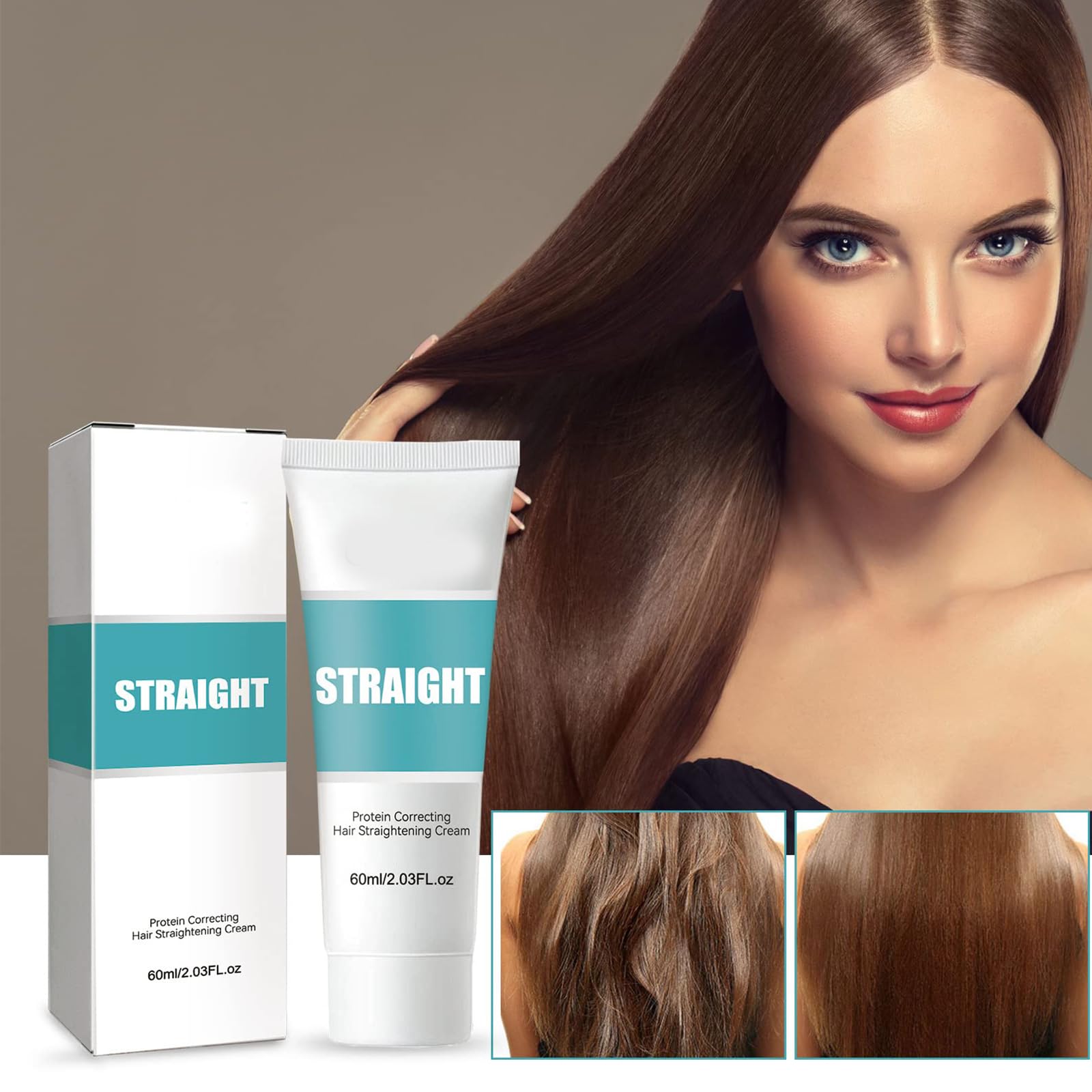 3PCS Silk and Gloss Nourishing Collagen Hair Straightening Cream by Maigoole - Protein-Enriched, Fast Smoothing Formula