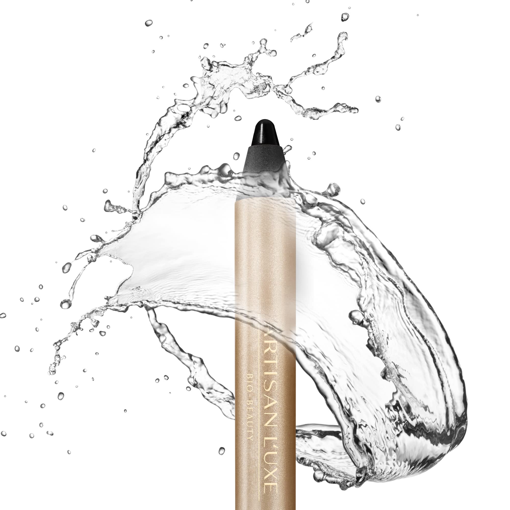 Artisan L'uxe Beauty Velvet Jumbo Eyeliner Pencil - Smokey Eyes in 3 Minutes - Water-Proof, Smudge-Proof, Long-Lasting - Age-Defying Essential Oils - Midnight (Shade: Black)