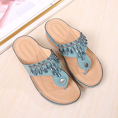 justHIGH Women's Sport Flip Flops Comfort Casual Thong Sandals Outdoor Platform Wedge Sandals Casual Shoes
