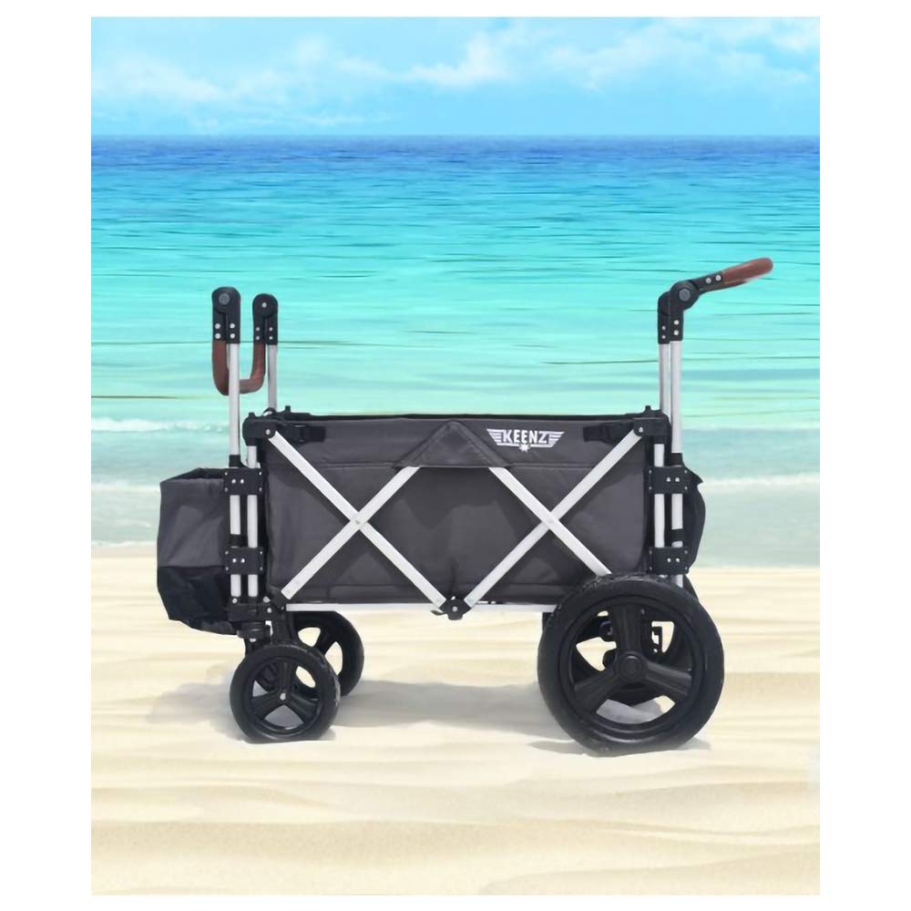 Keenz Heavy Duty All Terrain Wheel Set Kit with Axel for 7S Toddler Stroller Wagons to Travel on Snow, Dirt, Gravel, and Uneven Terrains, Black