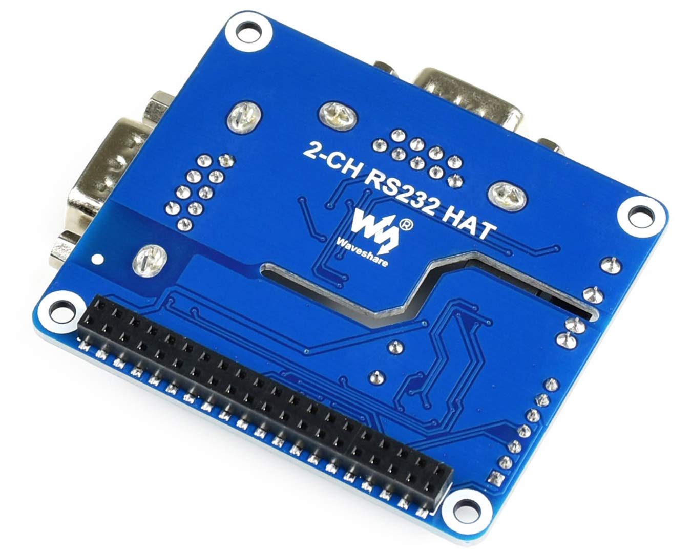 2-Channel Isolated RS232 Expansion HAT for Raspberry Pi 4B/3B+/3B/2B/B+/A+/Zero/Zero W, SC16IS752+SP3232 Dual Chip Convert SPI to RS232 Data Rate up to 921600bps Embed Multi Protection Circuits